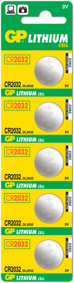 GP CR2032 3V Lityum Düğme Pil 5'li Kart | D&R