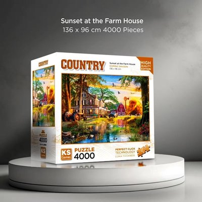 Ks Games 4000 Parça Puzzle Sunset The Farm House | D&R