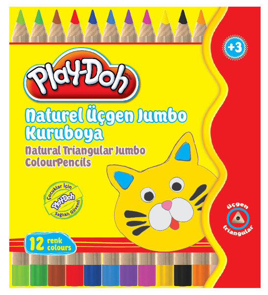 Play-Doh 12 Renk Natturel Jumbo Mini Kuru Boya PLAY-KU009 | D&R
