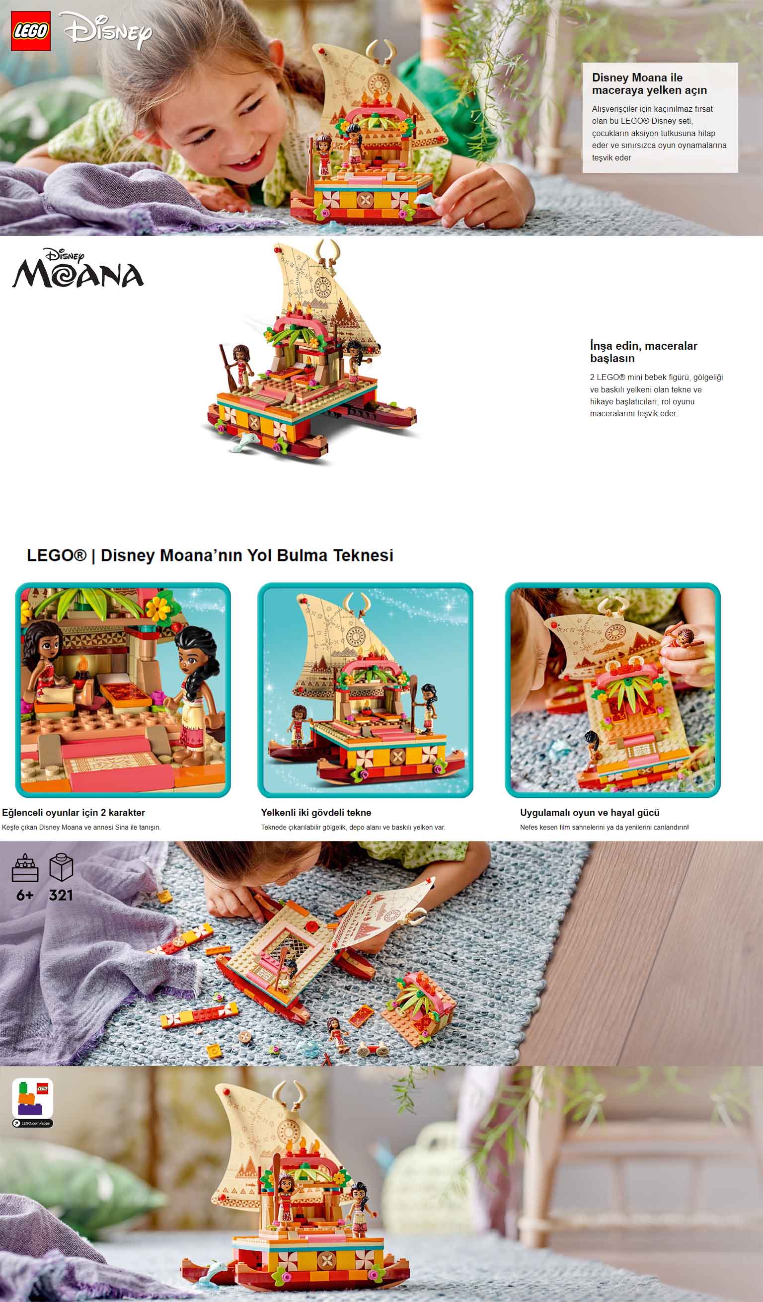 LEGO Disney Moananın Yol Bulma Teknesi 43210 | D&R